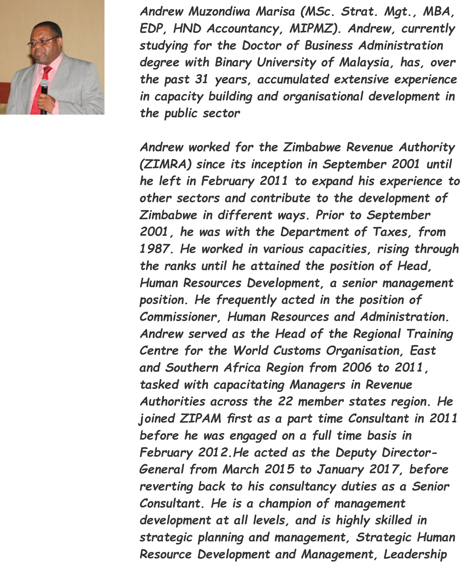 ZIPAM :: Zimbabwe Institute of Public Administration and Management